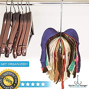 Bra Hanger - GYRLIE Cup Bra Hanger for Closet Organizer - Space Saving for 25+ Bras - Any Cup Size - Easy On/Off - Anti-Rust Hangers for Drying in Laundry Room or Bathroom and Closet Storage