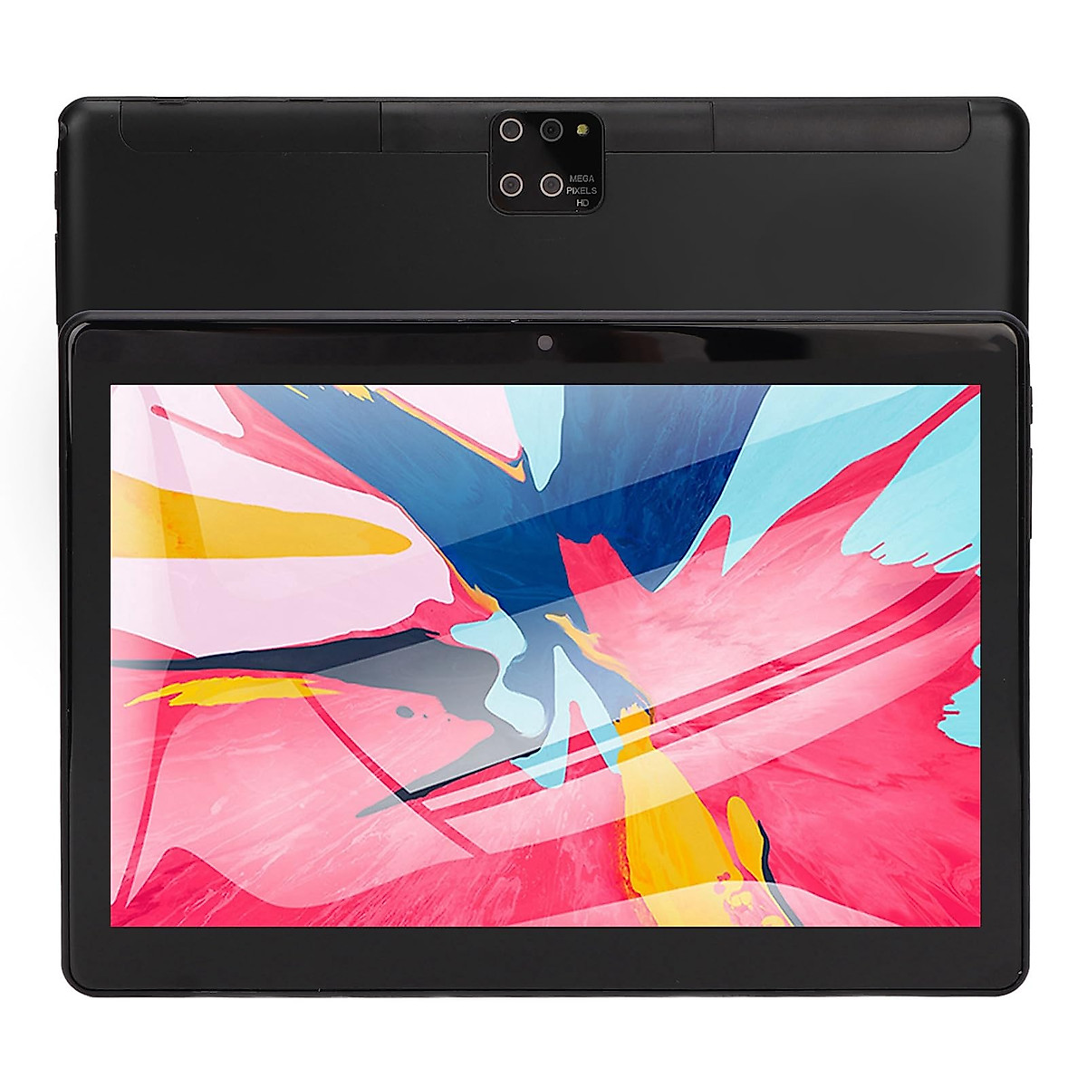 10.1 Inch Tablet, 100-240V Front 8MP Rear 16MP Black 6GB 128GB Tablet PC for Android 10.0 for Photography (US Plug)