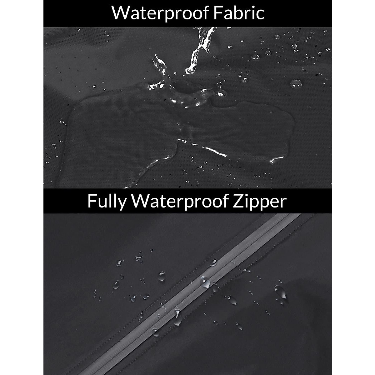 BALEAF Women's Rain Jackets Waterproof Windbreaker Windproof Lightweight Running Cycling Jackets Reflective Packable Hooded Black M