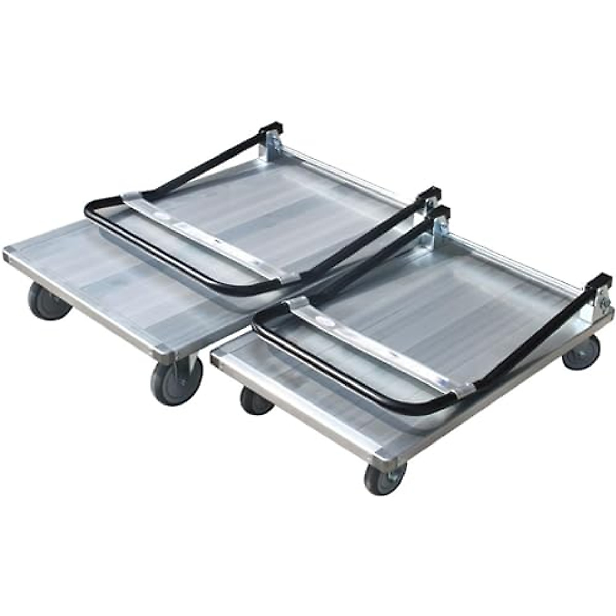 Platform Truck Flat Handtruck Aluminium Platform Truck Load 330-440 Lbs Folding Push Cart Metal Moving Dolly Cart Portable Flatbed Cart Reliable