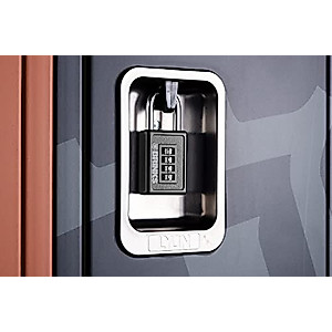 BRINKS - 40mm 4-Dial Resettable Sports Padlock - Zinc Die-Cast Body with Chrome Plated Shackle, Navy