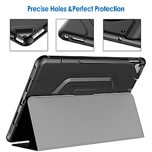 JETech Case for iPad Air 10.5 (3rd Generation 2019 Model) and iPad Pro 10.5 2017, Double-fold Stand with Shockproof TPU Back Cover, Auto Wake/Sleep (Black)