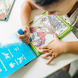 Melissa & Doug On the Go Water Wow! Reusable Color with Water Travel Toy Activity Pad with Chunky Water Pen 3-Pack (Dinosaurs, Adventure, Space) - FSC Certified