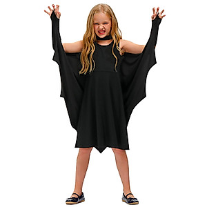BesserBay Kid's Black Bat Wings Cape Costume Dress Up Accessory 8-10 Years