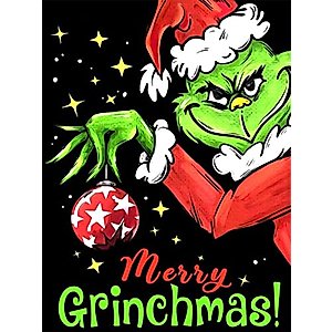 unllhuw Christmas Paint by Number-DIY Oil Paint by Numbers for Adults and Kids Acrylic Painting Cartoon Christmas Paintings Home Art Decoration, 20x16inch