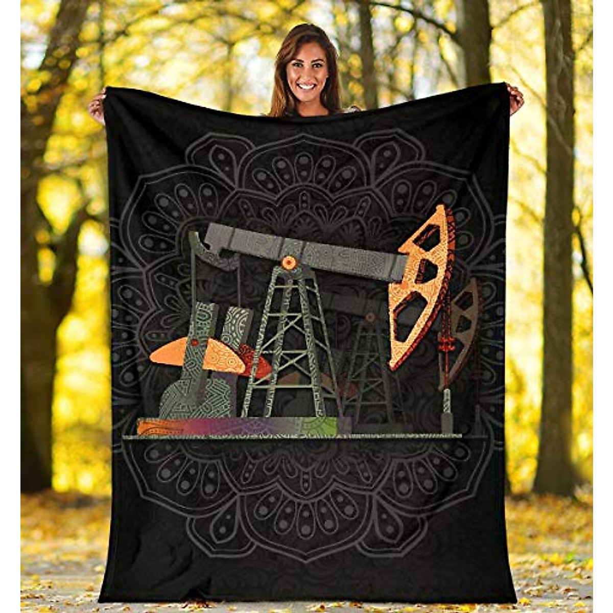 Generic Personalized Oilfield Man Blanket Super Soft and Warm Birthday New Year Winter Gift All Season Throw Blanket for Sofa Bed, Outdoor, Hotel and Home, Small/Medium/Large/X-Large