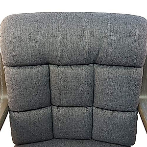 Caster Chair Company Garrett Swivel Tilt Caster Dining Arm Chair in Smoke Tweed Fabric (1 Chair)