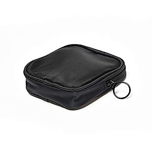 Patu Mesh Travel Toiletry Bag, Transparent Standing Pouch, Portable Shaving Washing Kits Organizer, Personal Care Trip Case, Pack of 2 (Size S), Black