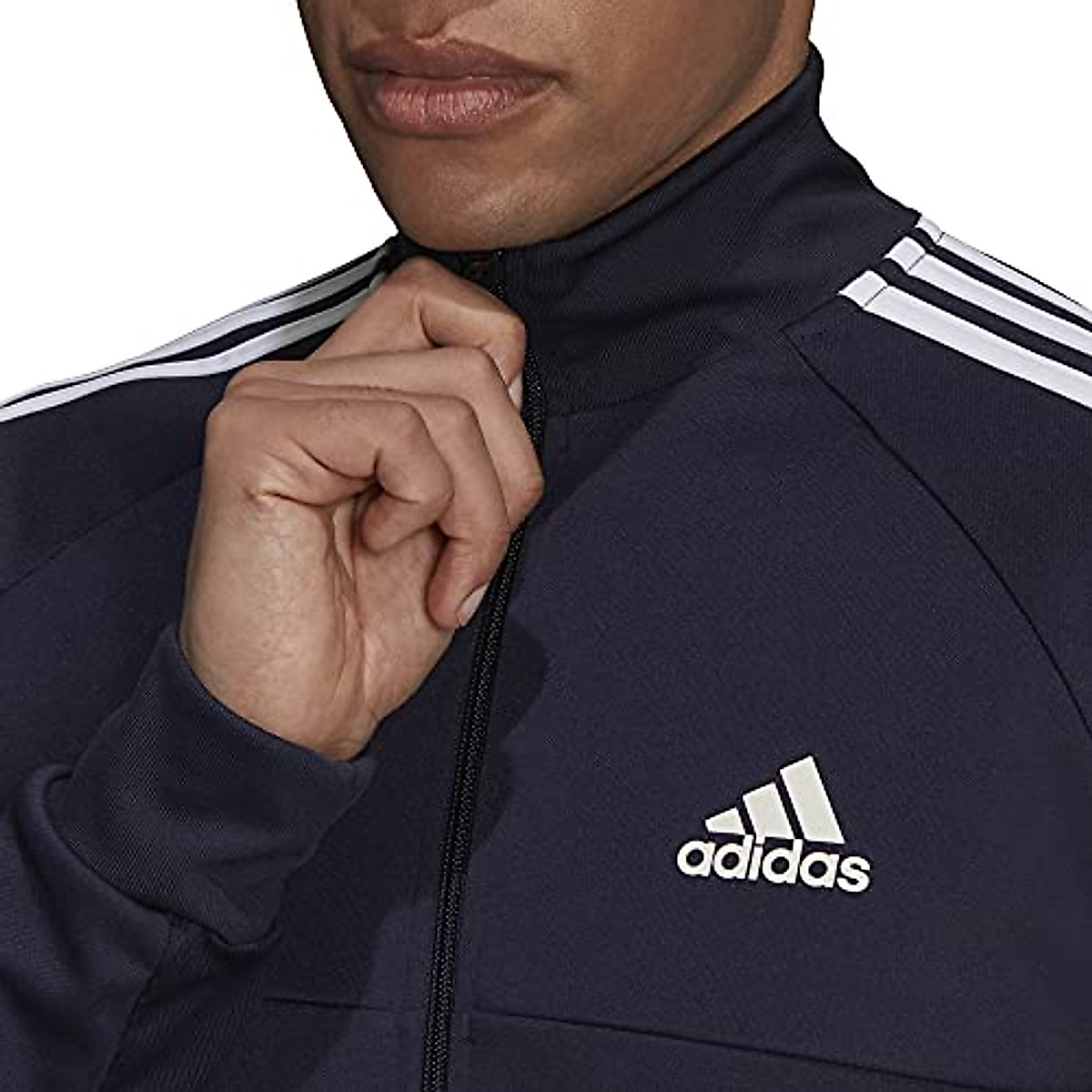adidas Men's AEROREADY Sereno Cut 3-Stripes Slim Track Top, Legend Ink, X-Small