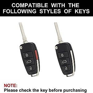 SK CUSTOM White TPU Gold Edge Smart Key Fob Case Protective Cover Compatible with Audi A1 A3 A4 A5 A6 A8 Q3 Q5 Q7 R8 RS4 S3 S4 S5 S6 S8 TT 3 Button Keyless Car Remote Accessory