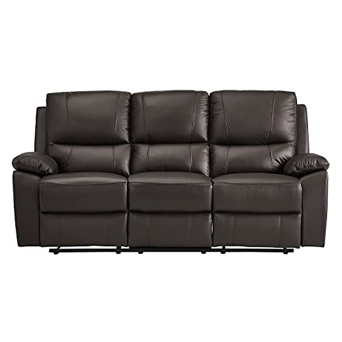 Lexicon Farmington Wall-Hugger Manual Double Reclining Sofa, Brown
