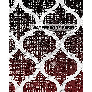 Vandarllin Outdoor Throw Pillows Covers 24X24 Set of 2 Waterproof Black and Red Ombre Gradient Decorative Zippered Lumbar Cushion Covers for Patio Furniture, Morocco Pattern