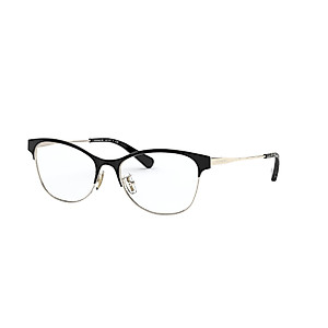 Coach HC5111 Prescription Eyewear Frames, Black/Light Gold/Demo Lens, 53 mm