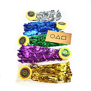 GASHINA STORY Jaegi with The bell (Jegi chagi) Korean Old Game 5 pcs + Korean Game Invitation Card 1P - Kick Shuttlecock, Hackysack (Random Color) 제기차기