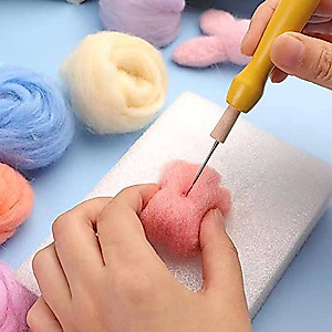 Needle Felt Wool-25 Colors Wool Fibre Roving for DIY Felting Wool Projects 3g/Color