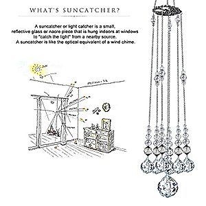 H&D HYALINE & DORA Crystals Ball Prisms Suncatcher Tree of Life Hanging Ornament Rainbow Maker for Home,Garden Fengshui Decoration