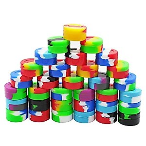 KUVIS 7ml Non-stick Silicone Containers Concentrate Jars Food Grade Multi Use (100)