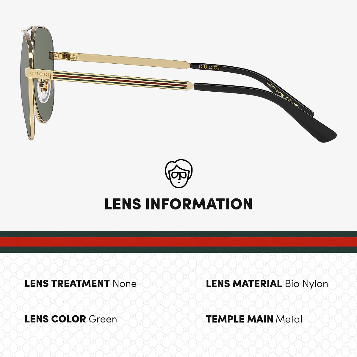 Gucci GG1233SA Designer Aviator Shape Sunglasses: Aviator Frame Eyewear with Non-Polarized Lenses - Epitome of Luxury and Style