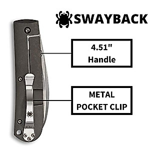 Spyderco SwayBack Premium Knife with 3.53" CTS XHP Stainless Steel with Durable Titanium Handle - PlainEdge - C249TIP