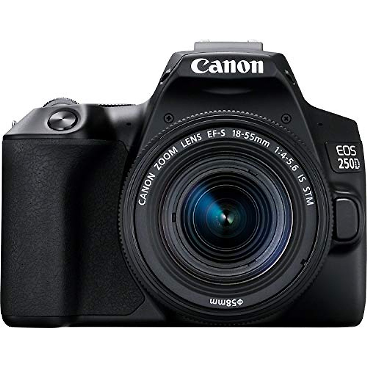 Canon EOS 250D (Rebel SL3) DSLR Camera w/ 18-55mm is STM Lens (International Model) (Black)