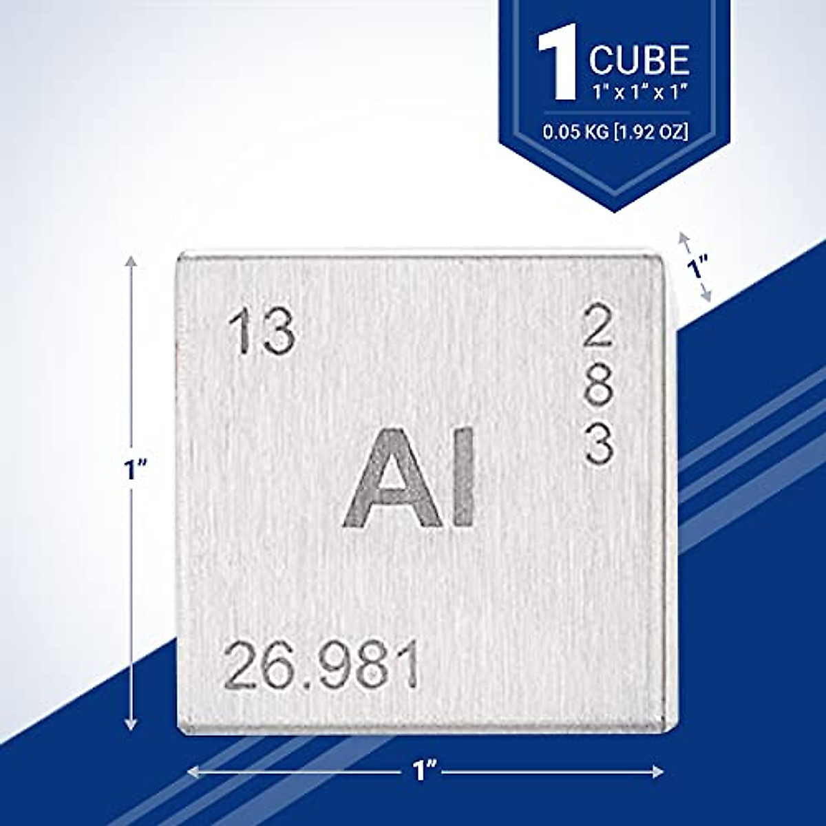 Aluminum Element Cube- Engraved - 1"