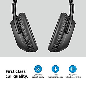 SENNHEISER PXC 550-II Wireless NoiseGard Adaptive Noise Cancelling, Bluetooth Headphone with Touch Sensitive Control and 30-Hour Battery Life, Black