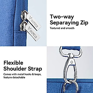 Voova Laptop Bag 17 17.3 Inch Waterproof Laptop Sleeve Case with Shoulder Straps & Handle, Computer Case Cover Slim Briefcase Compatible with 17-18” Hp Dell Asus Acer, Light Blue