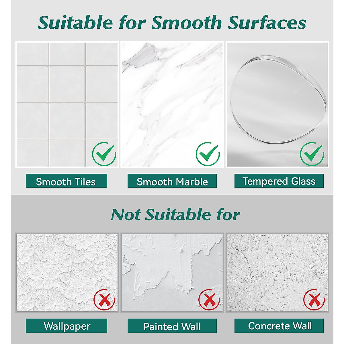 JNDETOP Shower Shelves, 5 Pack Adhesive Clear Acrylic Bathroom Shower Organizer Caddy, Transparent No Drilling Wall Mount Shower Storage with Soap Holder and Hooks