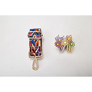 Makes Wide shoulder strap purse belt to replace other styles of multi-color canvas messenger belt tote bag backpack (Red-hua)