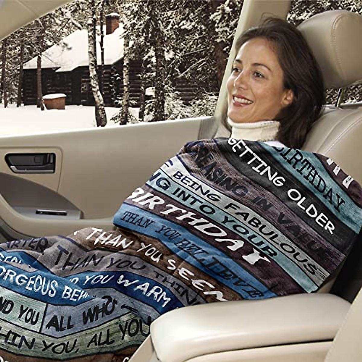 NAZZIUL 75th Birthday Gifts for Women/Men - 75th Birthday Gifts, 75 Year Old Blankets, Happy 75th Birthday Ideas for Mom Grandparents Throw Blanket 60"x50"