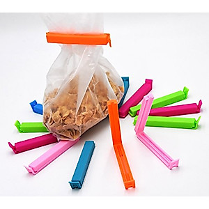 JSSHI 30 PCS Plastic Food Sealing Holder Clips Fresh-Keeping Bag Clips Sealer For Kitchen Food and Snack Bag (4 Inch)