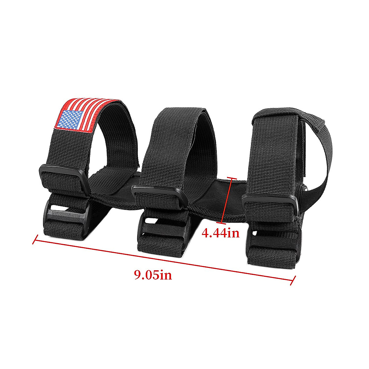 Hoolcar Roll Bar Fire Extinguisher Holder 2.5-3LB Adjustable Extinguisher Strap Mount for 1965-2021 Jeep Wrangler TJ CJ YJ JK JKU JL JLU JT, Black, 1PC