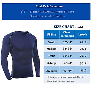 SILKWORLD Men's Long-Sleeve Compression Shirt Base-Layer Running Top, 3 Pack: Black#3, L