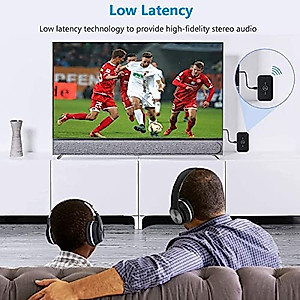 Bluetooth Transmitter Receiver, 2-in-1 Wireless Bluetooth Audio Adapter, 3.5mm AUX RCA Adapter, RCA Bluetooth Adapter for TV/Car/PC/Headphones Home Stereo System