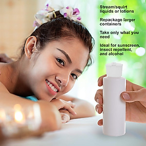 CLANRIZA Plastic Cylinder Bottles with Flip Top Pour Spout - Reusable Plastic Bottles Premium Quality - Clear Cylinder Bottles for Any Liquid Products (Pack of 12)