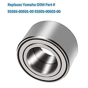 93305-00601-00 Front Rear Wheel Bearings Replacement Compatible with Yamaha 2003-2016 YFM700 YFM660 YFM550 YFM450 YFM400 YFM350 Grizzly 4x4 700 660 550 450 400 350, Replaces 93305-00602-00