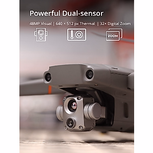 DJI Mavic 2 Enterprise Advanced - Compact Commercial Drone with Thermal and Zoom Dual-Camera, and Spotlight and Loudspeaker Attachments Built for Search & Rescue, Fire Fighting, Inspection, and More