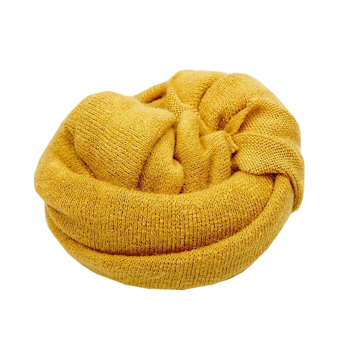 Coberllus Newborn Photography Props Outfits, Baby Photo Props Boys Girls Wrap Soft Knit Potato Blanket (Ginger Yellow)
