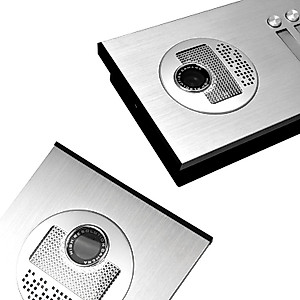 AMOCAM 8 Units Apartment Intercom System, Video Intercom Video Door Phone Kit, HD Camera 7" Monitor with ID keyfobs Unlock for 8 Household or Office