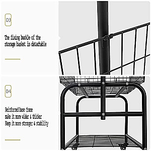 easy moved garment rack with basket for organize, laundry basket, white metal rack,