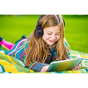 MONODEAL Active Noise Cancelling Headphones with Microphone/Controller, Lightweight Wired Earphones On Ear, Deep Bass Foldable Travel Headset with Carrying Case, 20 Hours Playtime - Black …