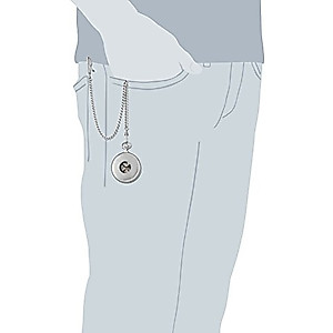 Charles-Hubert, Paris 3953-W Classic Collection Analog Display Mechanical Hand Wind Pocket Watch