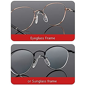 Eyeglasses Nose Pads,BEHLINE Glasses Bridge Strap/Saddle Bridge,Soft Silicone Anti-Slip Replacement Nosepads,Screw-in Eyeglasses Nose Piece for Eye Glasses Sunglass Eyewear Optical (Large-Adult)