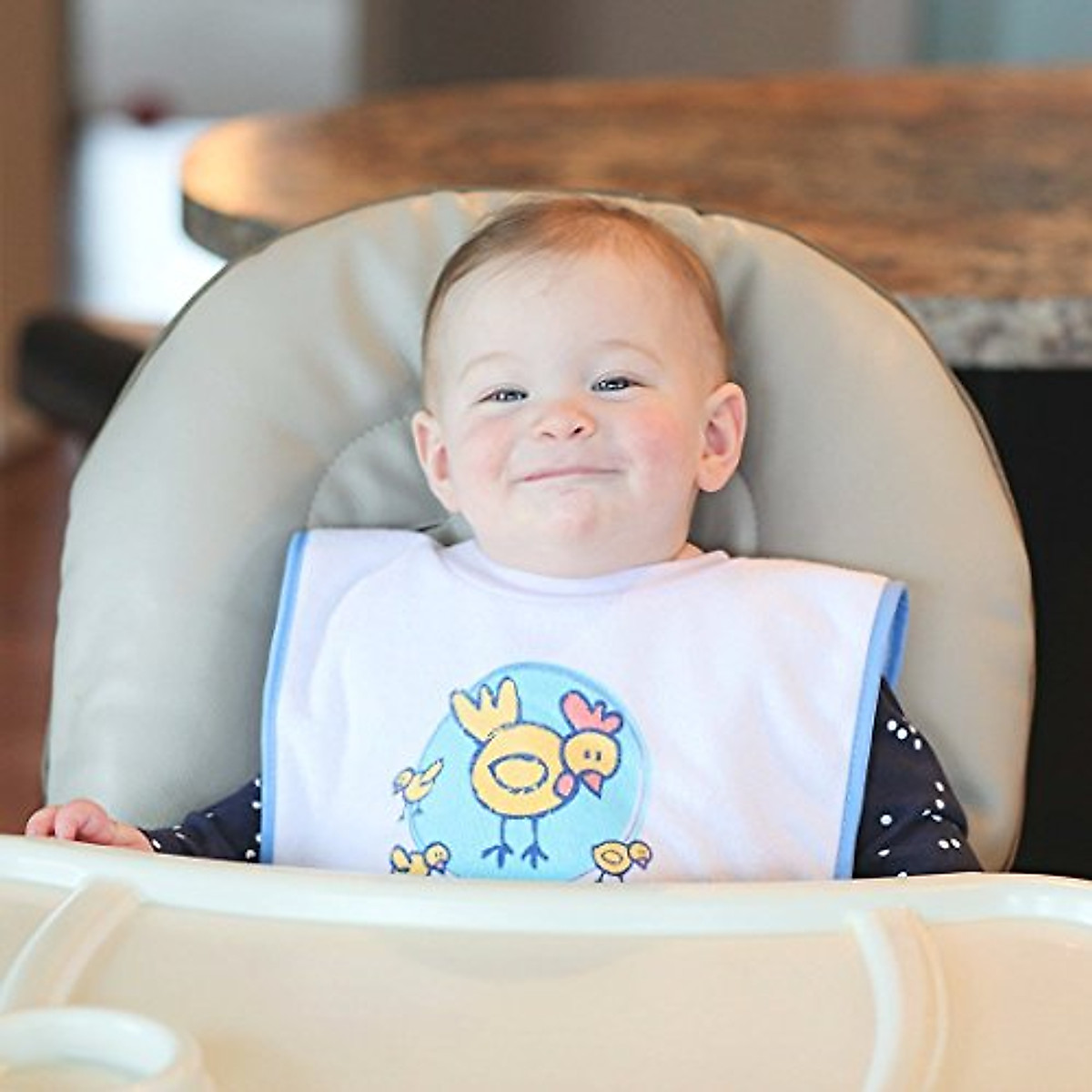 Dreambaby Terry Cloth Pullover Baby Bibs - Super Absorbent for Feeding and Drooling Toddlers - Farm Animals , 4 Count