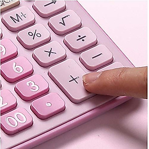 MJWDP 12 Digit Desk Calculator Large Buttons Financial Business Accounting Tool Big Buttons Battery and Solar Power