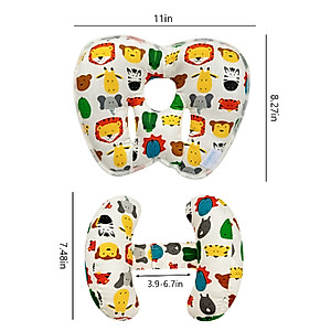 Baby Head Neck Support, 2 in 1 Banana Shape Travel Cushion for Stroller and Car Seat, Toddler Soft Organic Fabric Adjustable Head Insert