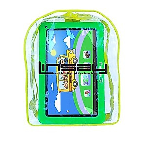 LINSAY 10.1" Quad Core 2GB RAM 32GB Android 11 Tablet with Green Kids Defender Case and Backpack