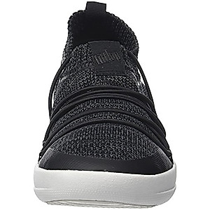 FitFlop Women's Uberknit Slip-ON Ghillie Sneakers Trainers, Multicolour (Black/Soft Grey 546), 3 UK 36 EU