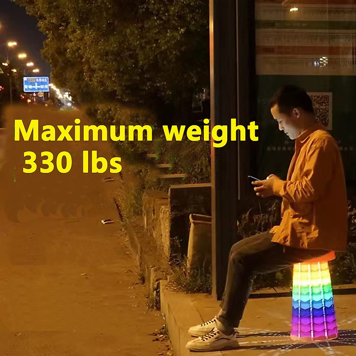 Upgraded Portable Folding Stool, Height Adjustable Retractable Stool, Folding Stools for Adults Load 600Ib,Collapsible Stool for Camping Fishing Travel Hunting Outdoor Indoor(Red)