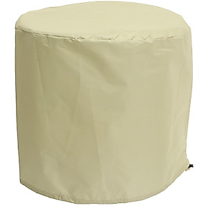 Yardwe Round Patio Table Cover Furniture Cover Outdoor Coffee Table Covers Tea Table Covers, 17.6 x 18.4 Inches